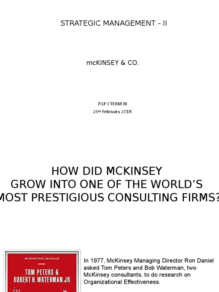 Session 10 - McKinsey - Co. | PDF | Mc Kinsey & Company | Knowledge ...