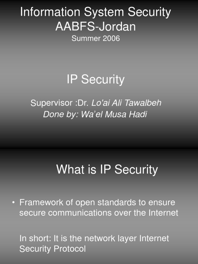 IPSec | Download Free PDF | Internet Protocols | Cryptography