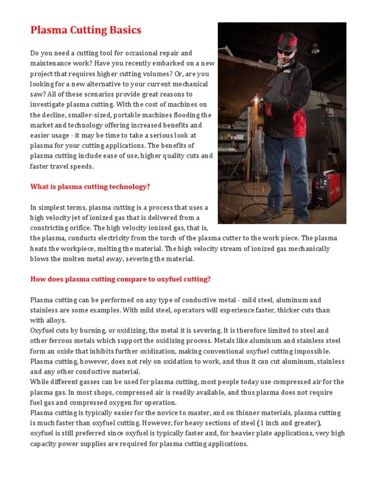 Plasma Cutting Basics | PDF | Electromagnetism | Materials