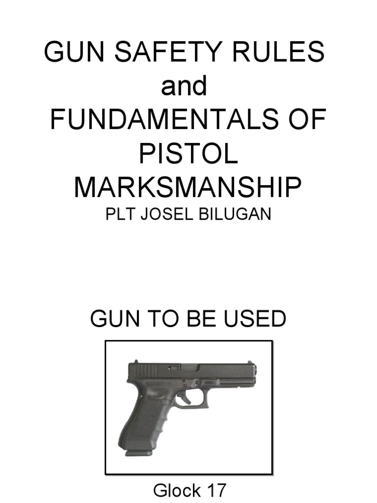 Fundamentals of Pistol Marksmanship | PDF | Trigger (Firearms) | Military Technology