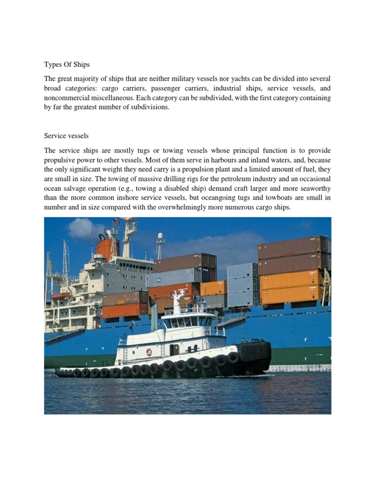 Ship Types and Functions | PDF | Ships | Water Transport