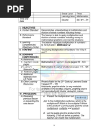 Detailed Lesson Plan in Mathematics 3 | PDF | Multiplication | Teaching ...