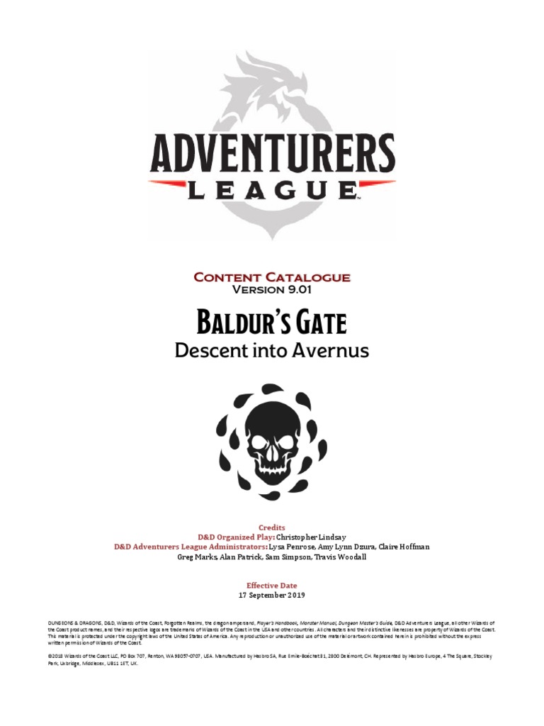 925821-Adventurers League Content Catalogue v9.01 PDF | PDF | Dungeons ...