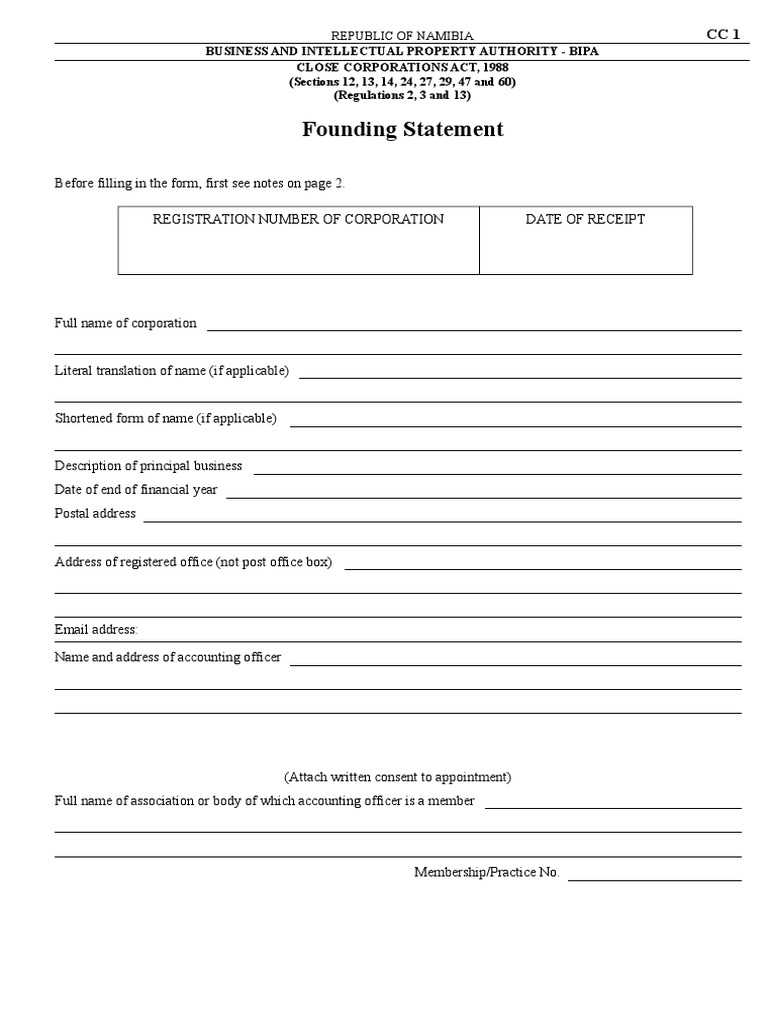 CC1 Founding Statement | PDF | Government | Government Information