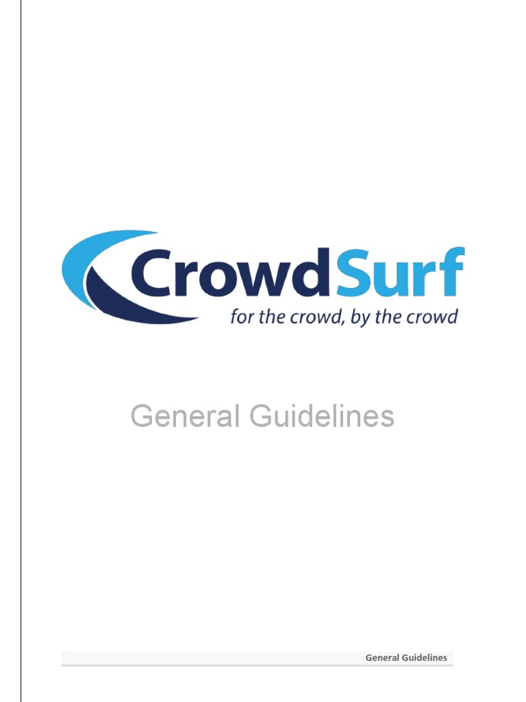 CrowdSurf General Guidelines | PDF | Ellipsis | Multiplication