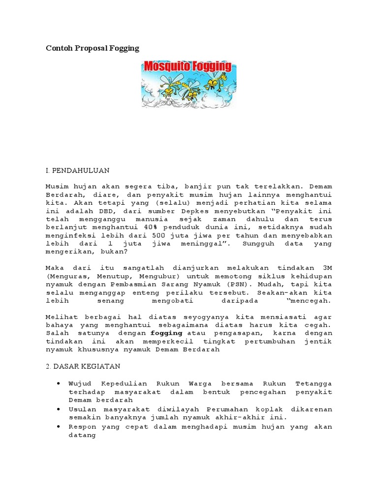 Contoh Proposal Fogging | PDF