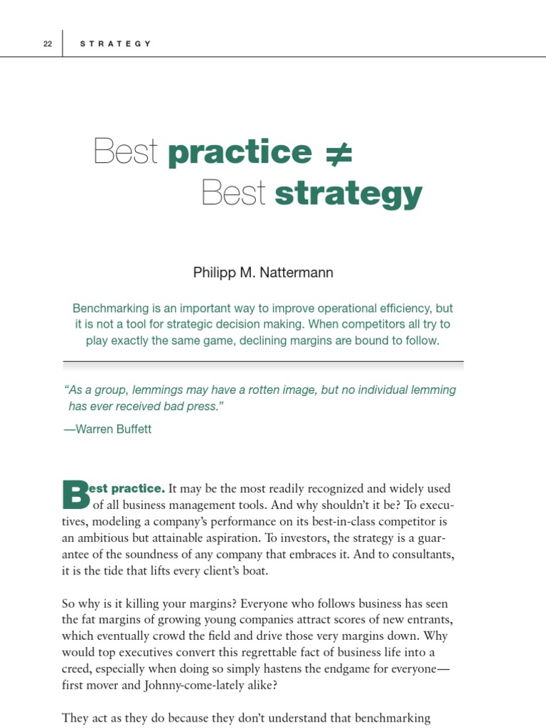Mckinsey Quarterly - Best Practice Best Strategy | Market Analysis ...