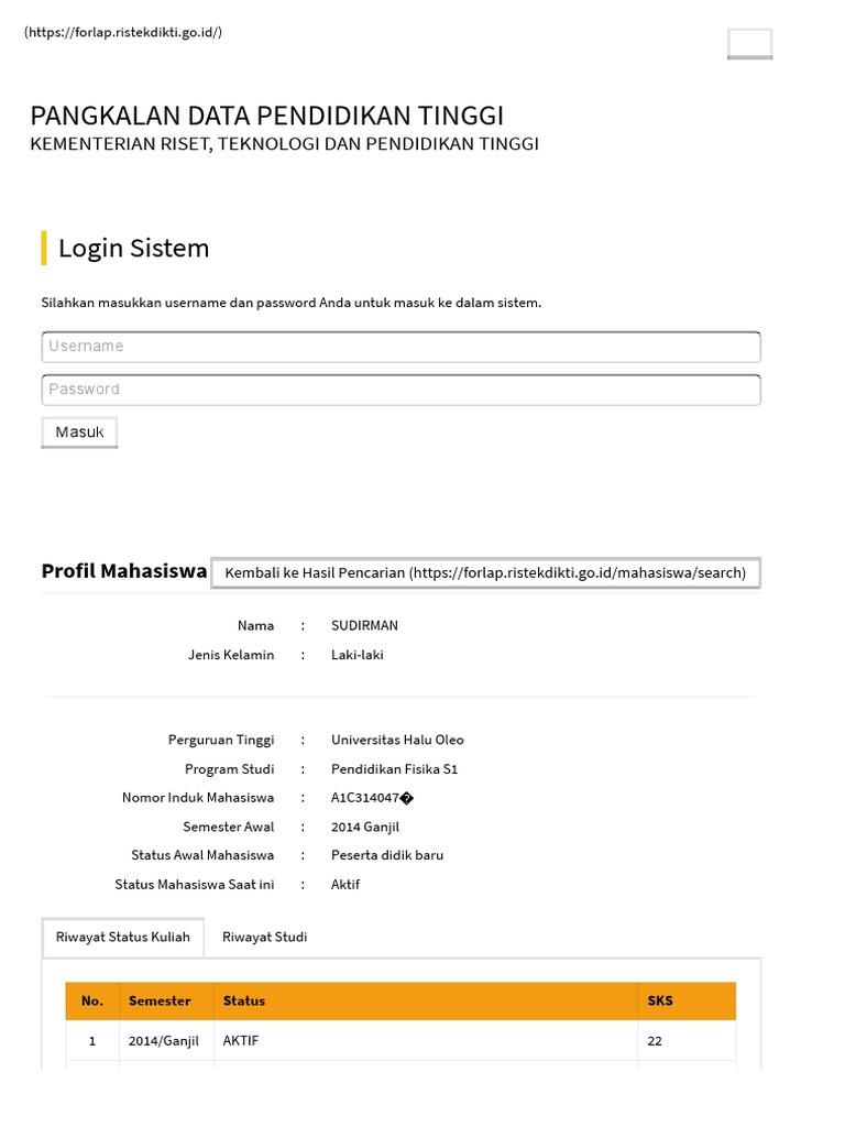 SRV4 PDDIKTI - Pangkalan Data Pendidikan Tinggi | PDF