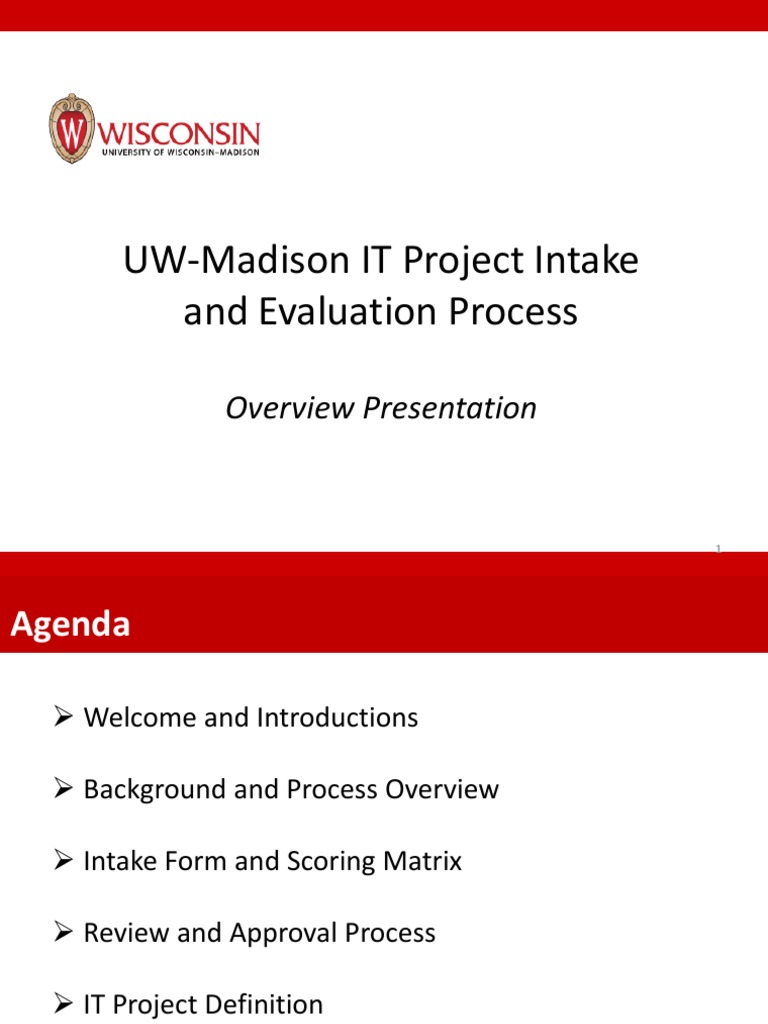 IT Project Intake and Evaluation Process Overview | PDF | Computer ...