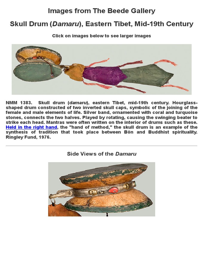 Skull Drum (Damaru) On Exhibit at The National Music Museum | PDF ...