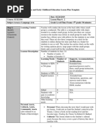 CAL TPA Step 1 Plan B Lesson Planning | PDF | Lesson Plan | Learning