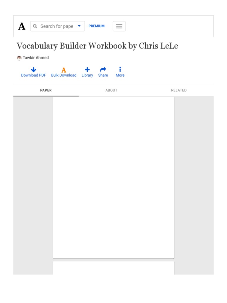 Vocabulary Builder Workbook Overview | PDF | Semiotics | Communication