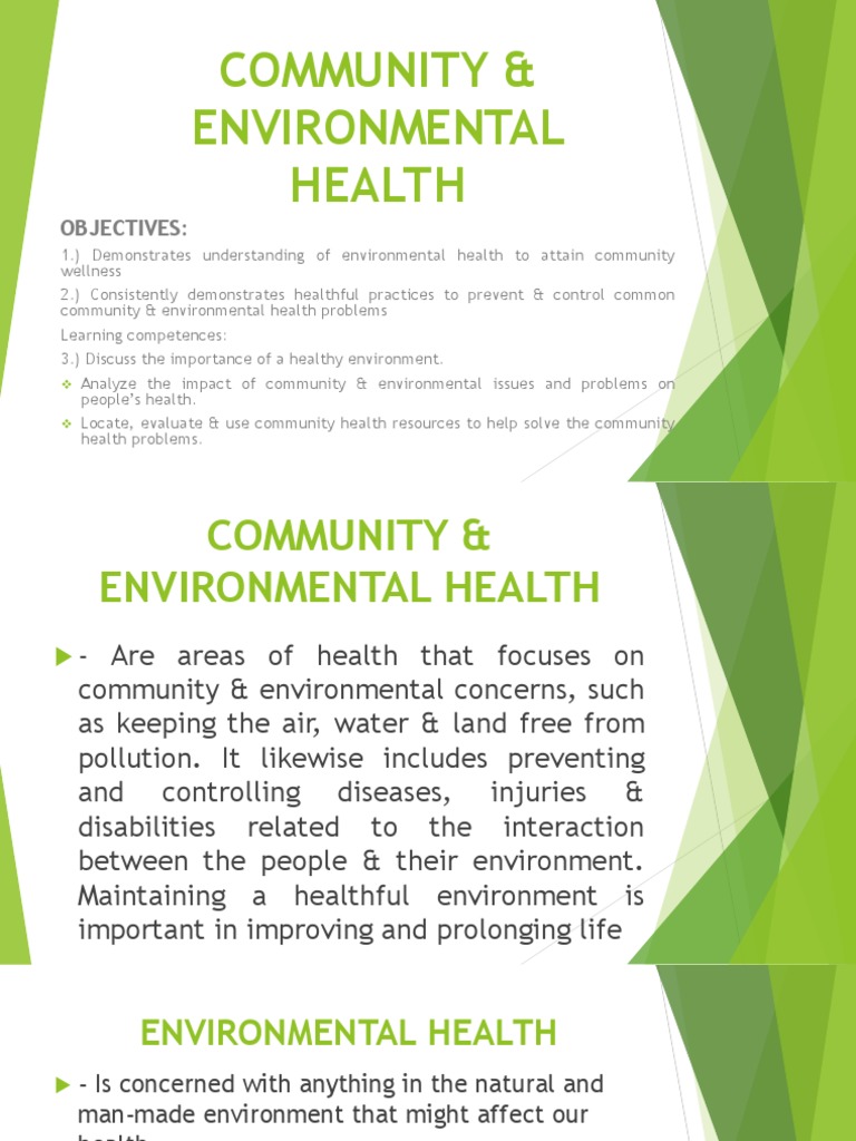 Community & Environmental Health Issues | PDF | Air Pollution ...