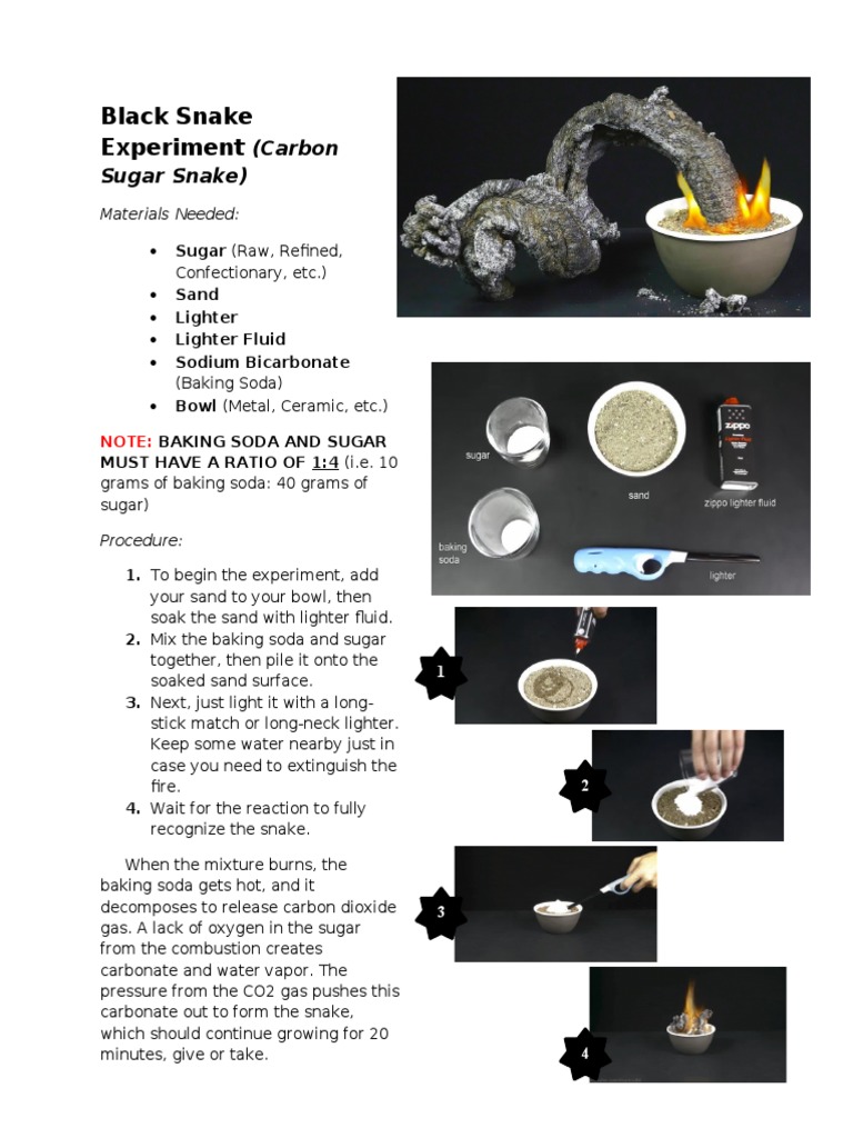 Fire Snake Experiment | PDF
