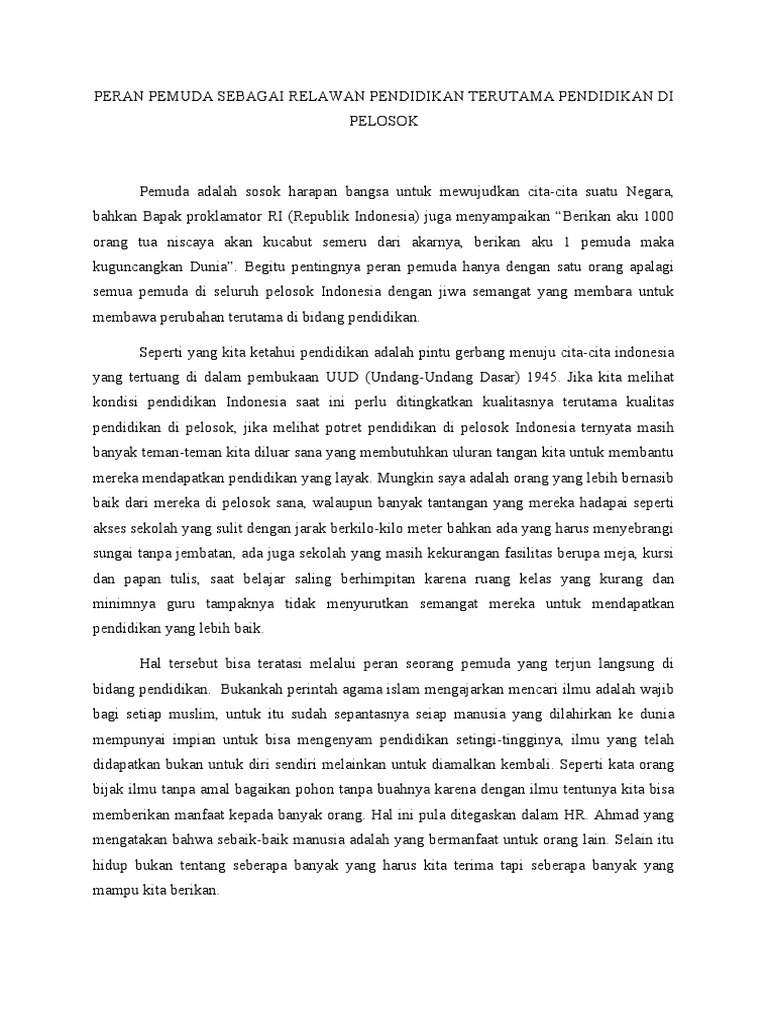 Essay Pendidikan | PDF