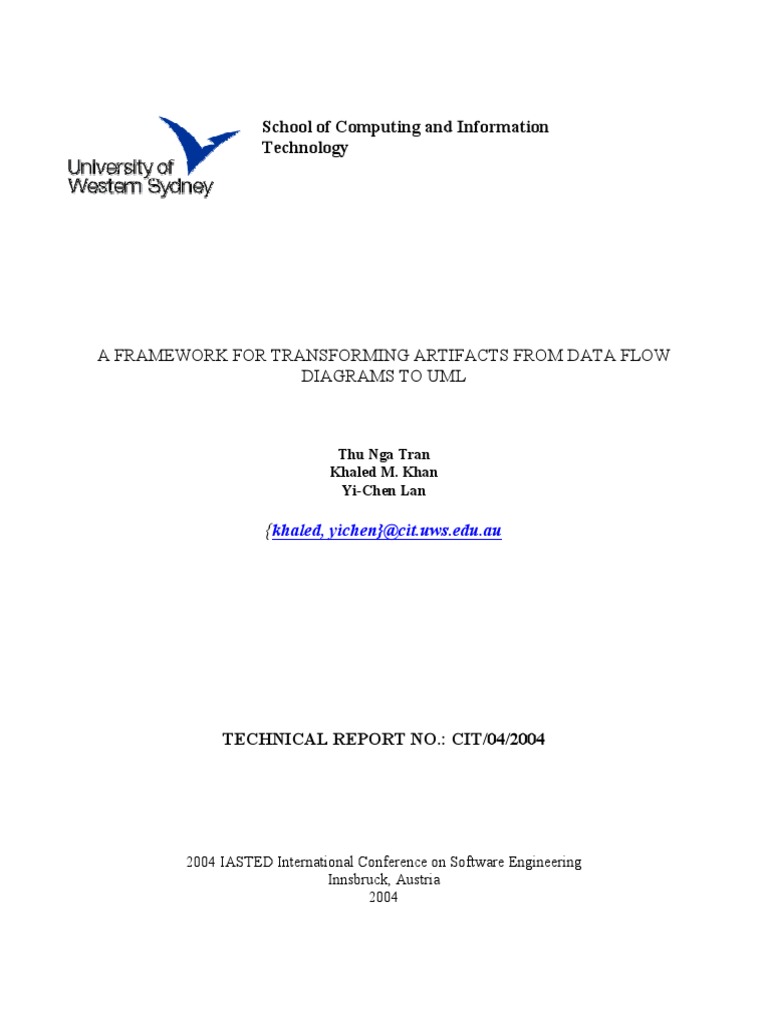 A Framework For Transforming Artifacts From Data Flow Diagrams To | PDF | Abstraction (Computer ...