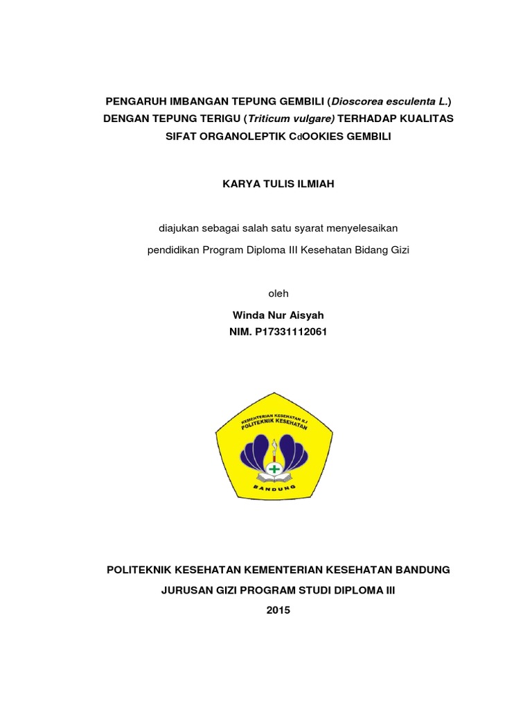Kualitas Cookies Gembili vs Terigu | PDF