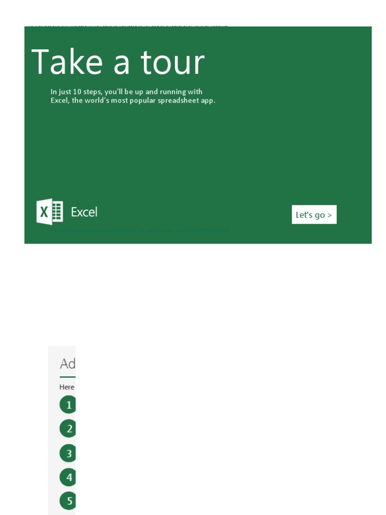 Welcome To Excel1 | PDF | Microsoft Excel | Computing