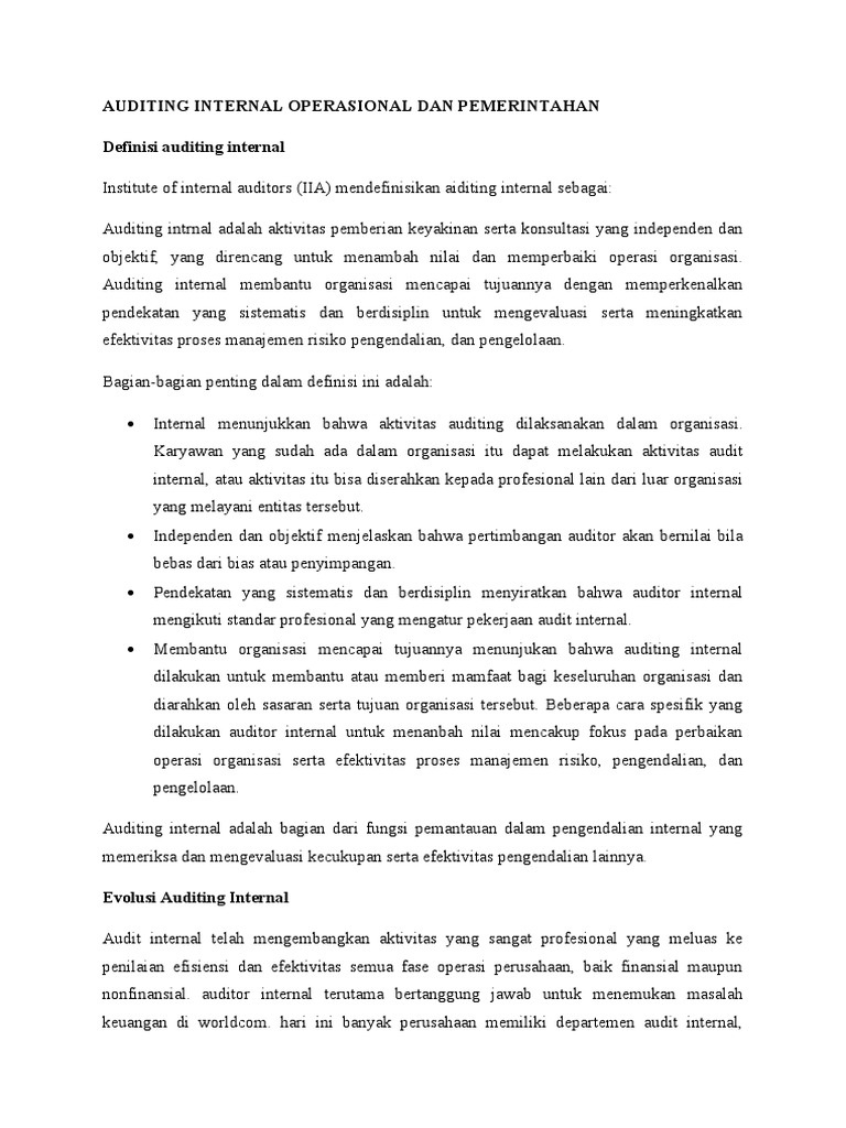 AUDIT INTERNAL | PDF