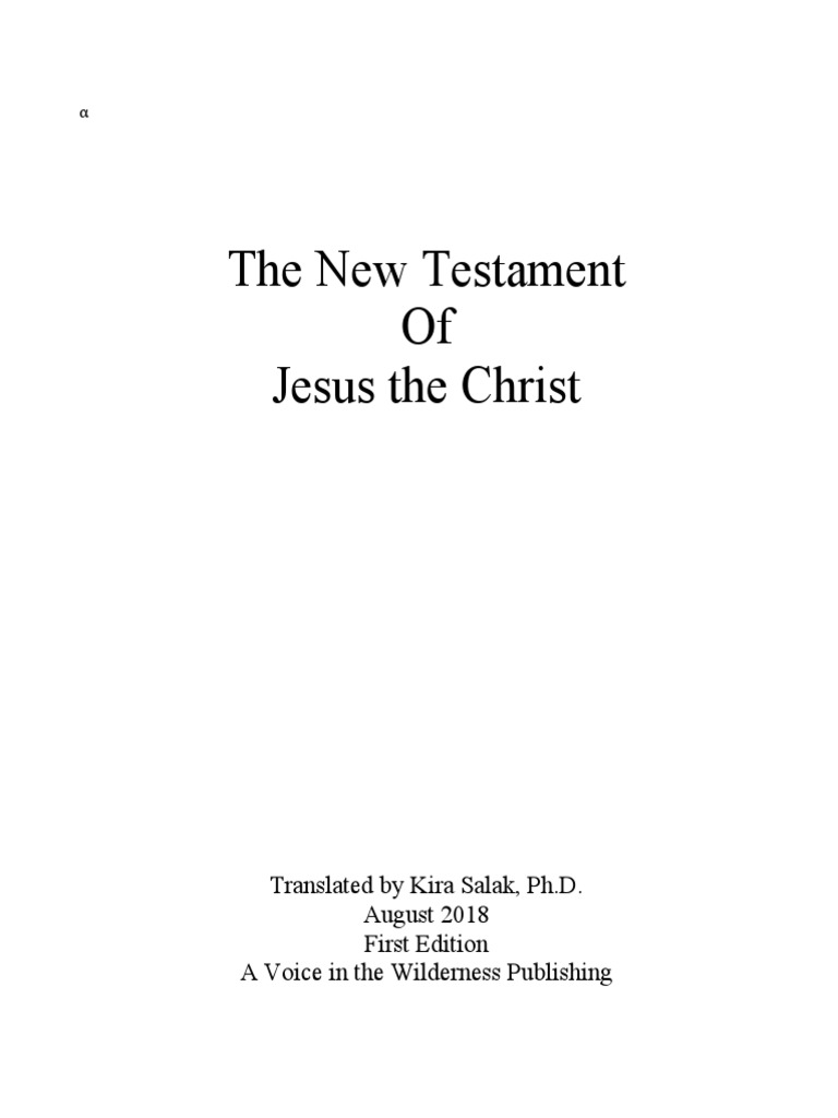 New Testament of Jesus The Christ | PDF | John The Baptist | Christianity