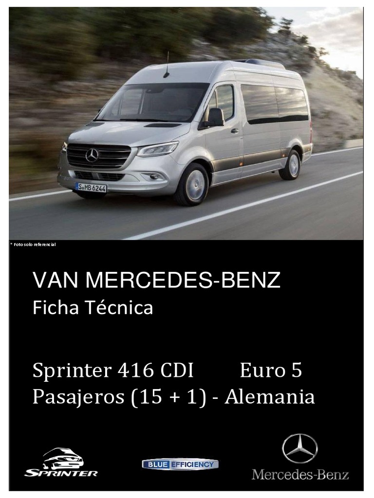 Ficha Técnica Mercedes Sprinter 416 CDI | PDF | Eje | Fabricantes de ...