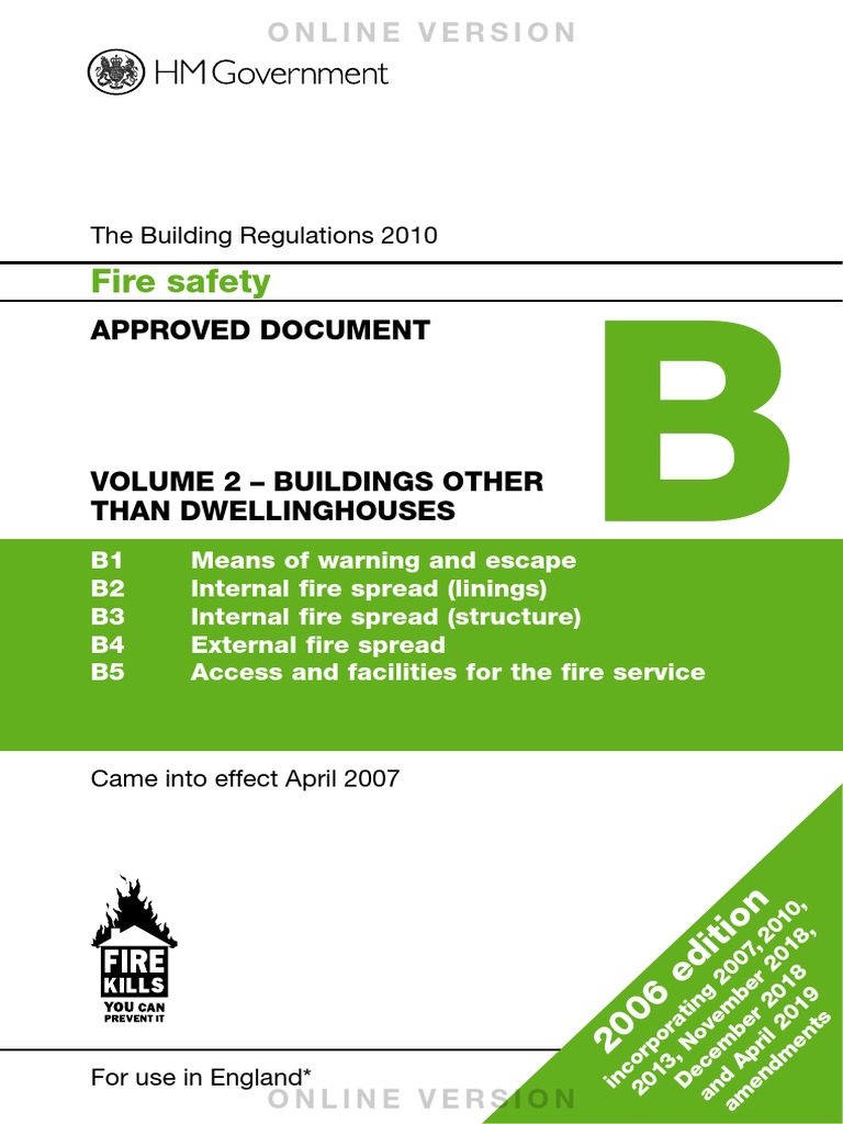 Approved Document B Fire Safety Volume 2 Buildings Other Than ...