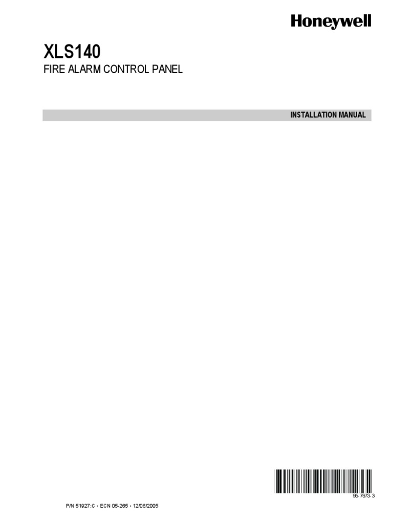 Fire Alarm Control Panel XLS 140 | PDF | Fire Sprinkler System | Equipment