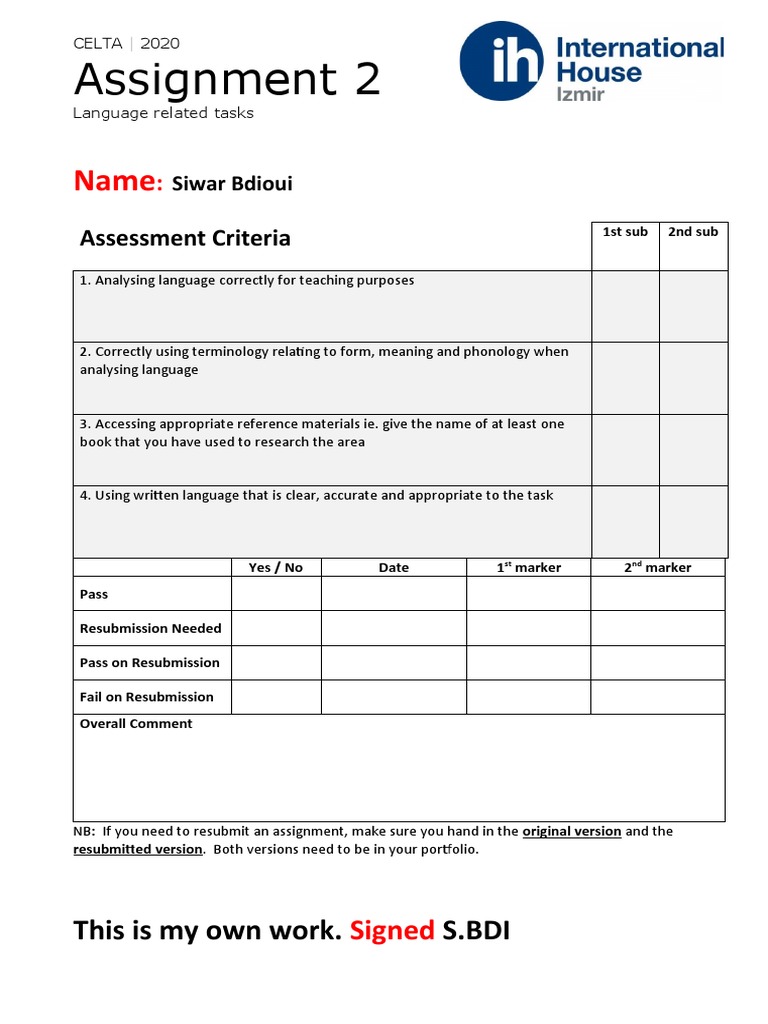 Assignment 2 Siwar - 2020 | PDF | Question | Stress (Linguistics)