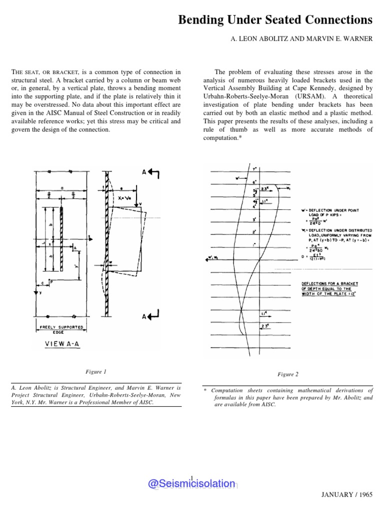 Bending Under Seated Connections | PDF | Bending | Deformation (Engineering)