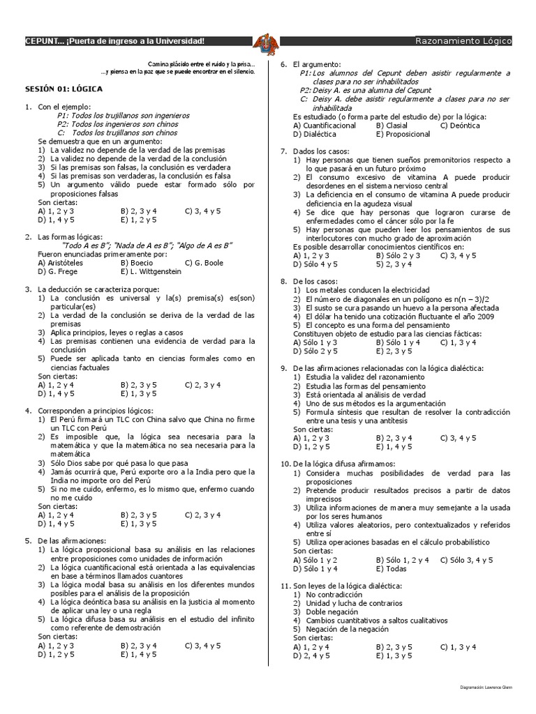 Raz Logico - 2010 II | PDF | Proposición | Verdad