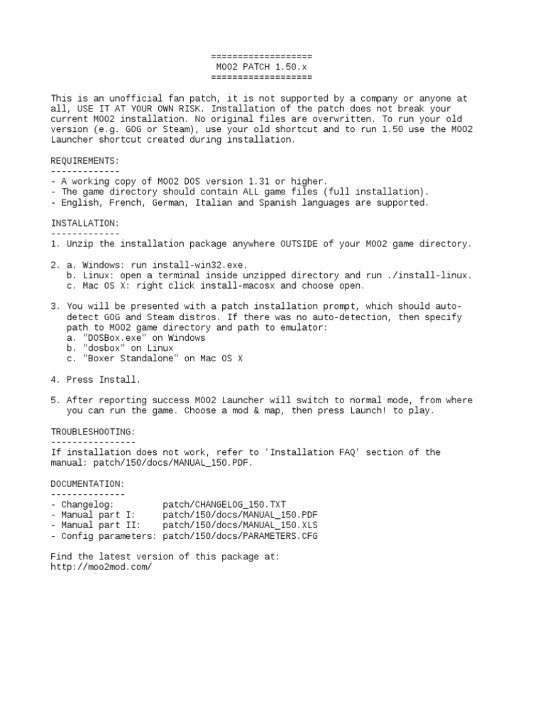 Moo2 Launcher Install Instructions | PDF | Games & Activities