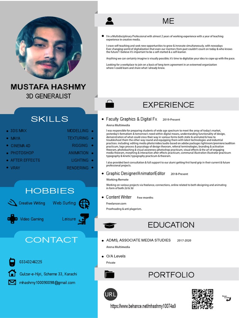 3d Artist New CV | PDF | 3 D Computer Graphics | Multimedia