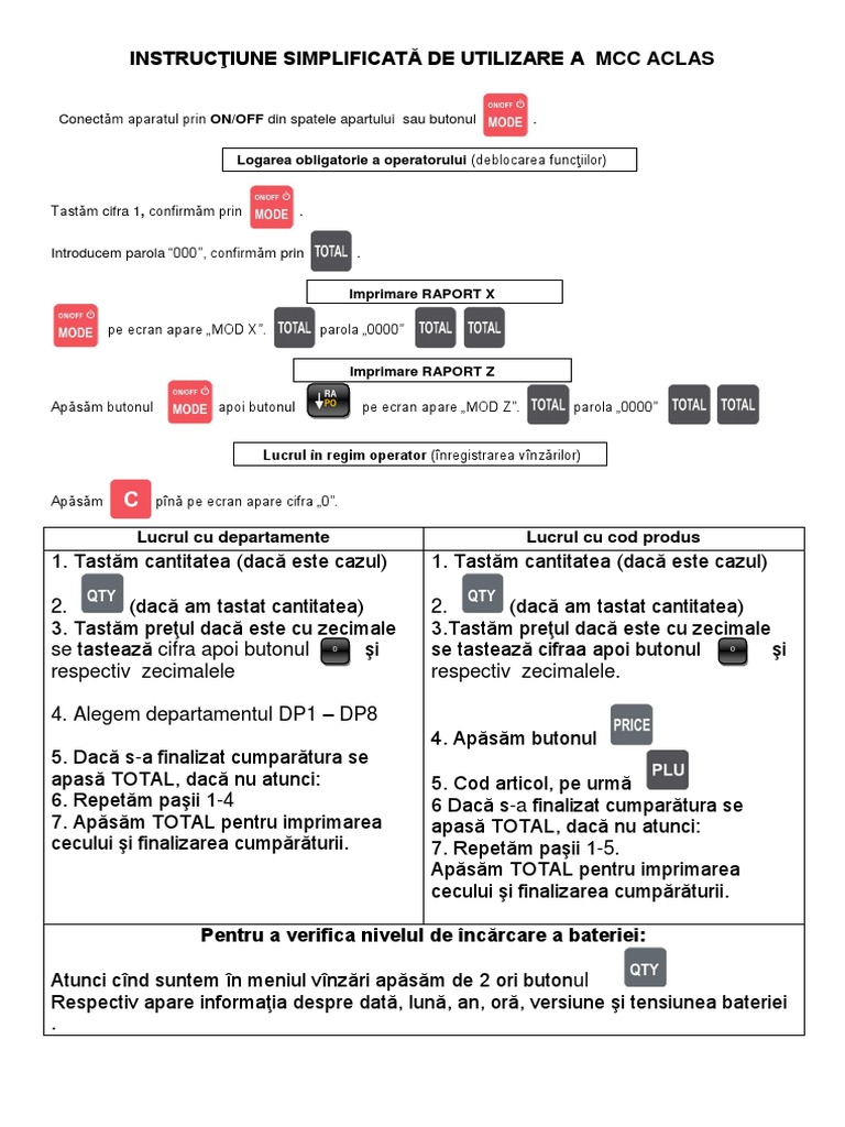 Instructiune Aclas CRL | PDF