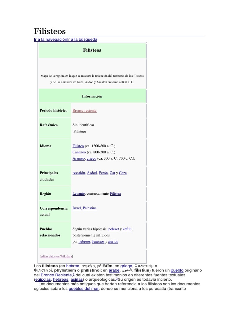 La historia y cultura de los filisteos, un antiguo pueblo del Levante ...
