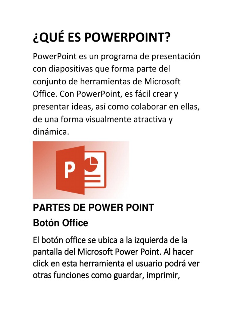 Qué Es Powerpoint | PDF | Microsoft PowerPoint | Introducciones ...
