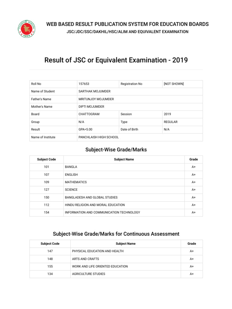 Web Based Result Publication System For Education Boards PDF | PDF