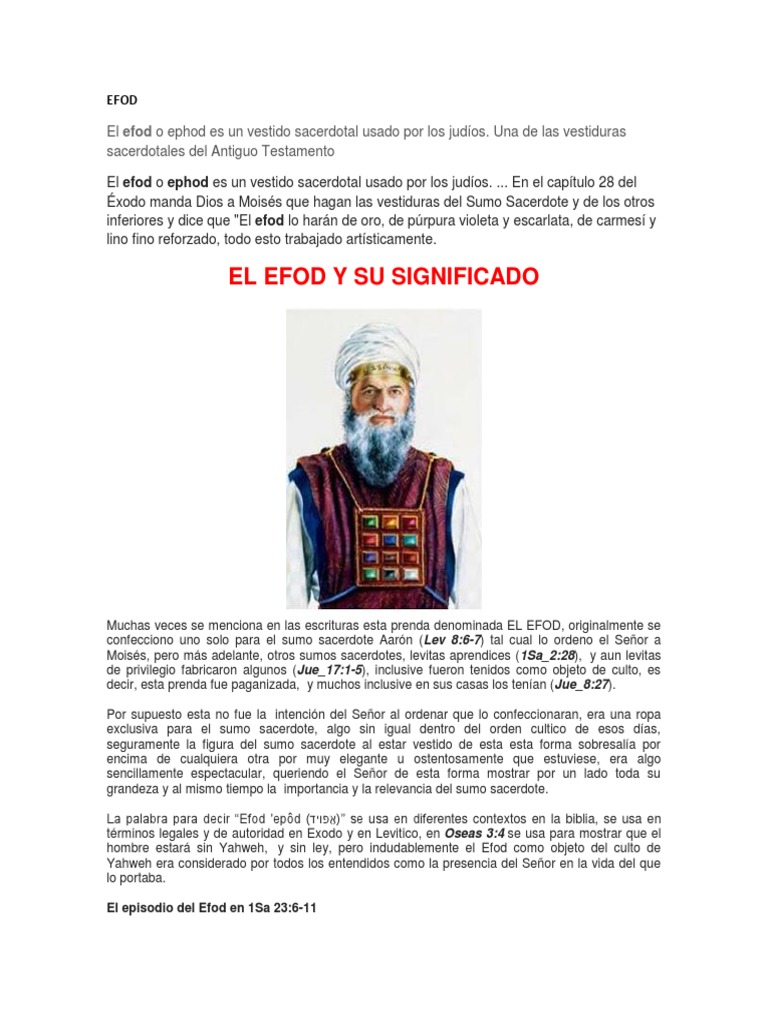 EFOD | PDF | Contenido bíblico | El antiguo Israel y Judá
