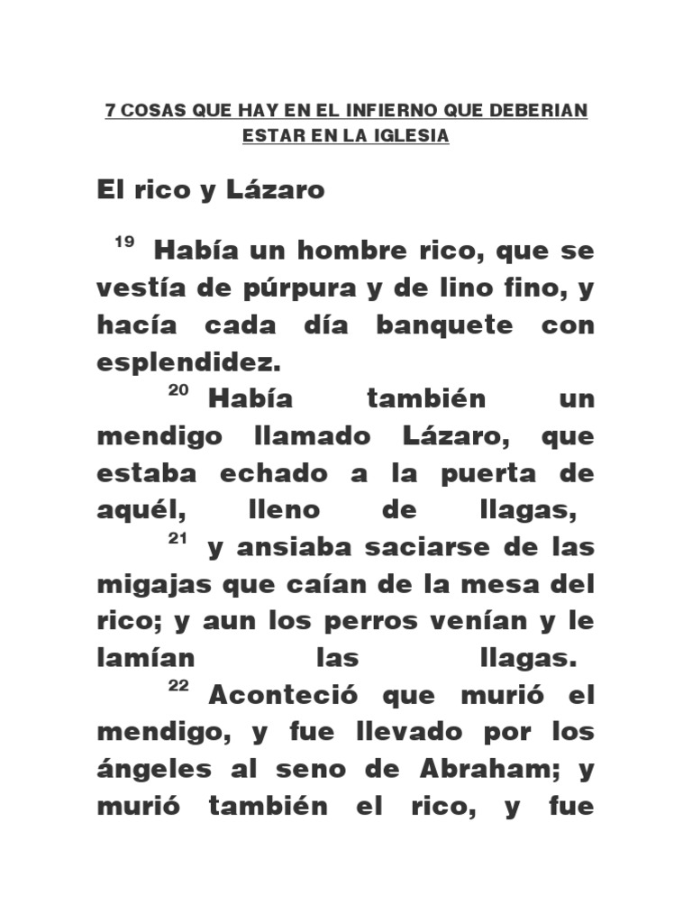 7 Cosas Que Hay en El Infierno | PDF | Creencia religiosa y doctrina ...