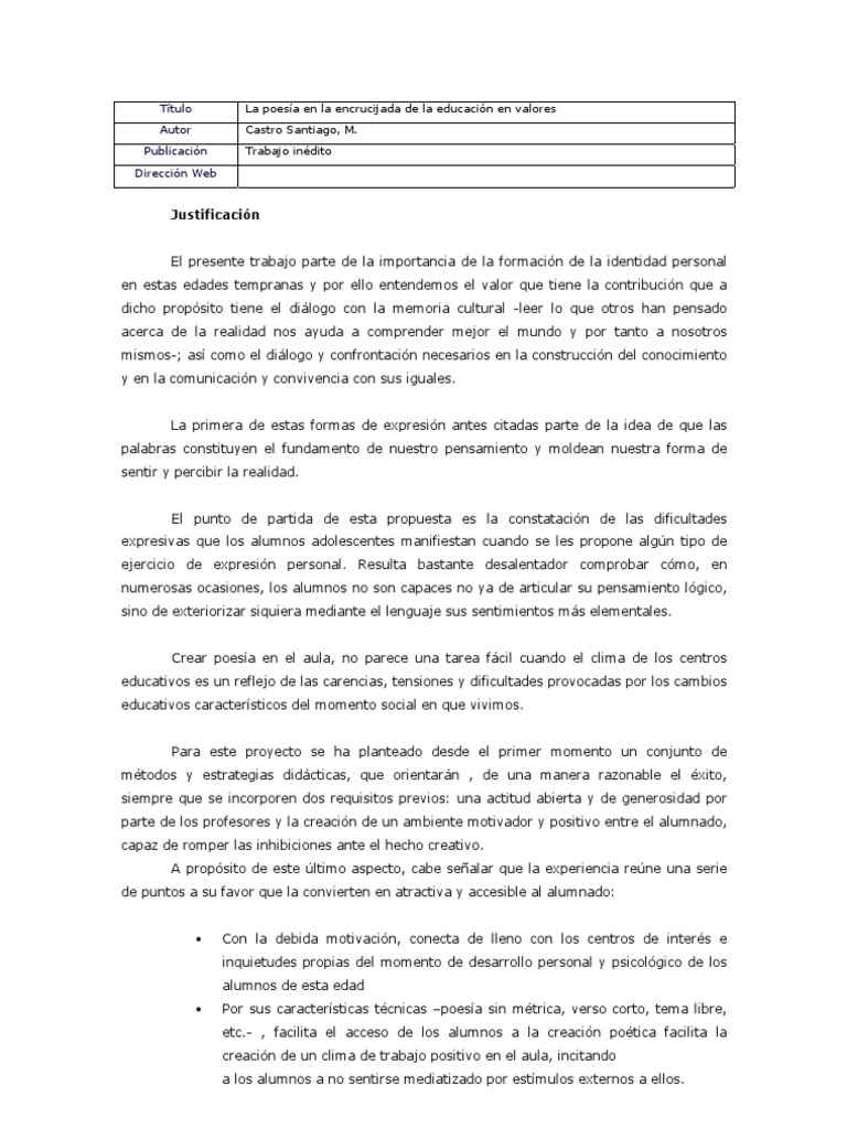 EJEMPLO DE JUSTIFICACION