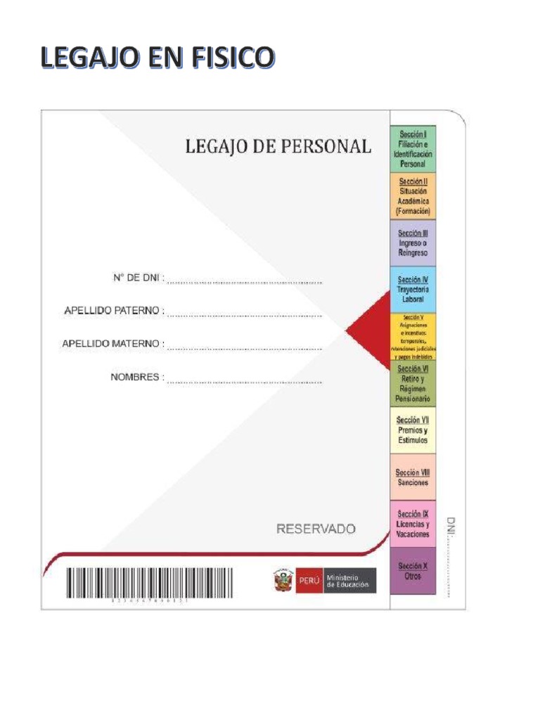 Estructura Del Legajo | PDF