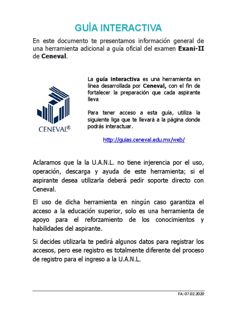 Guía Interactiva para Exani-II Ceneval | PDF | Crecimiento personal y ...