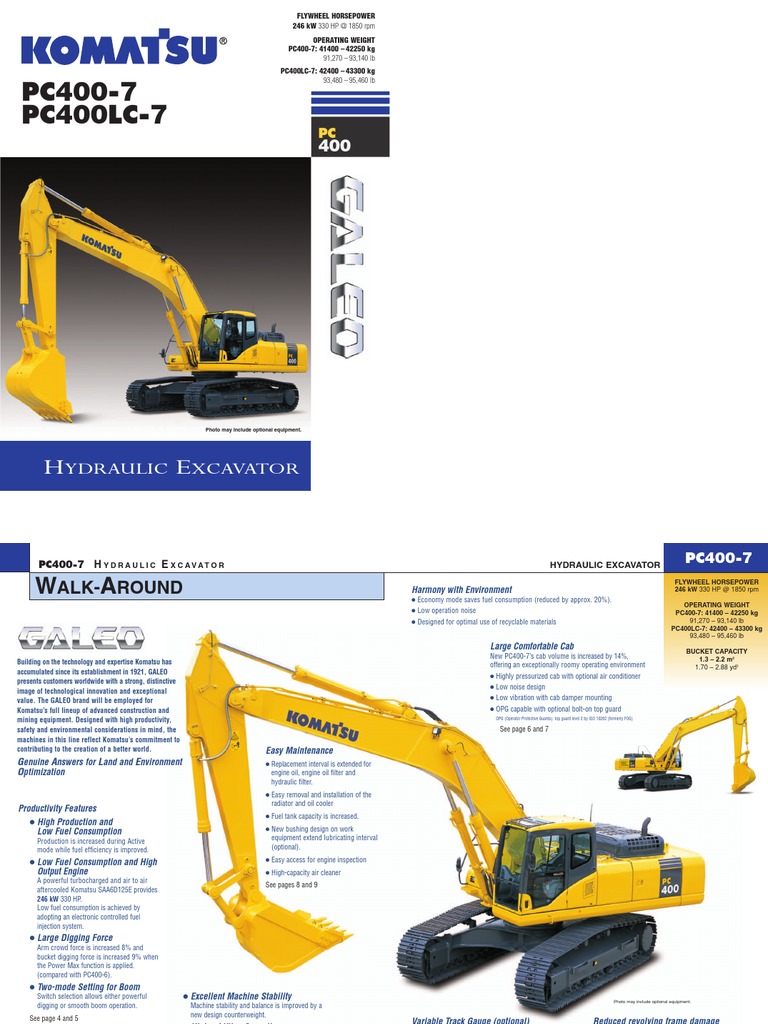 PC400 400LC-7 | PDF | Engines | Fuel Efficiency