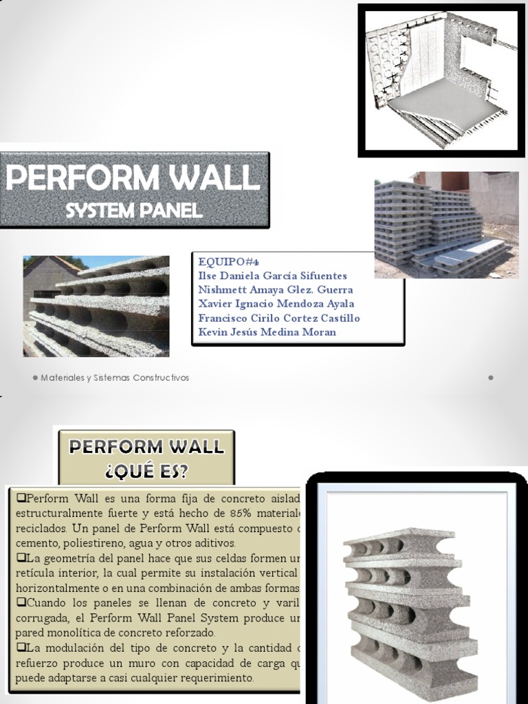 Material Perform Wall UABC Facultad Arquitectura | PDF | Hormigón ...