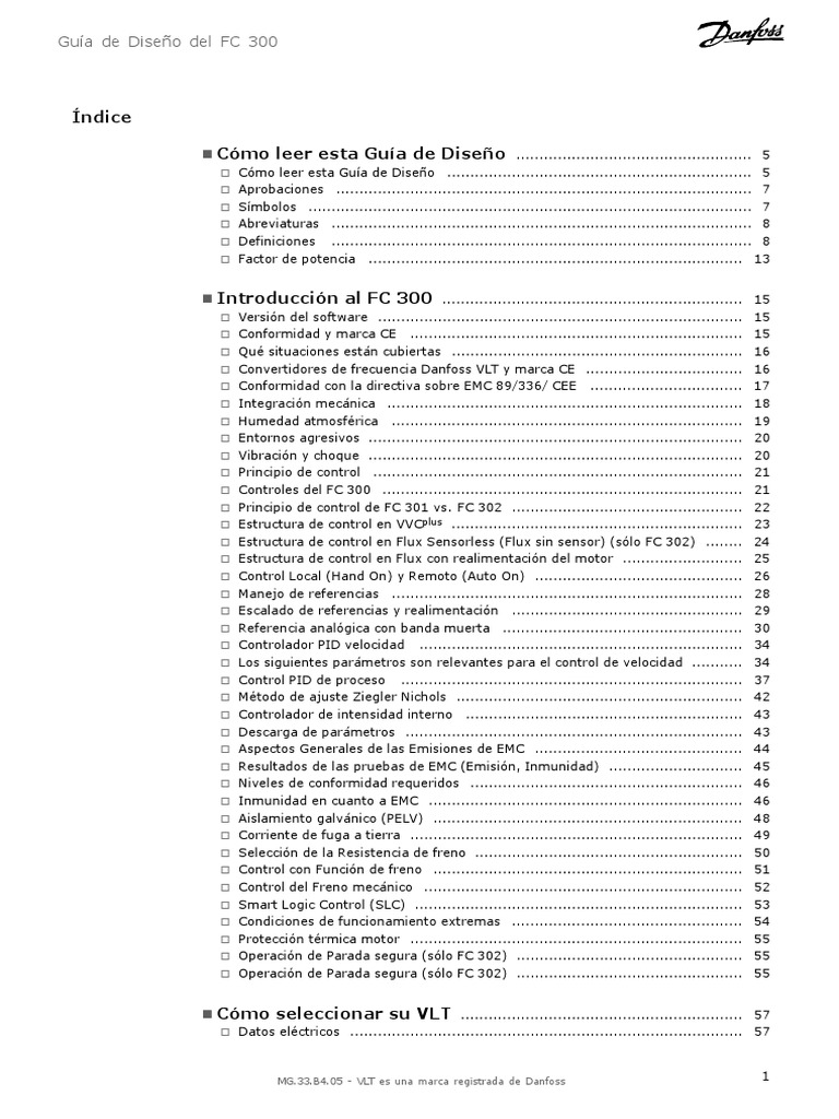DANFOSS FC300 Drive PDF | PDF | Compatibilidad electromagnética | Relé