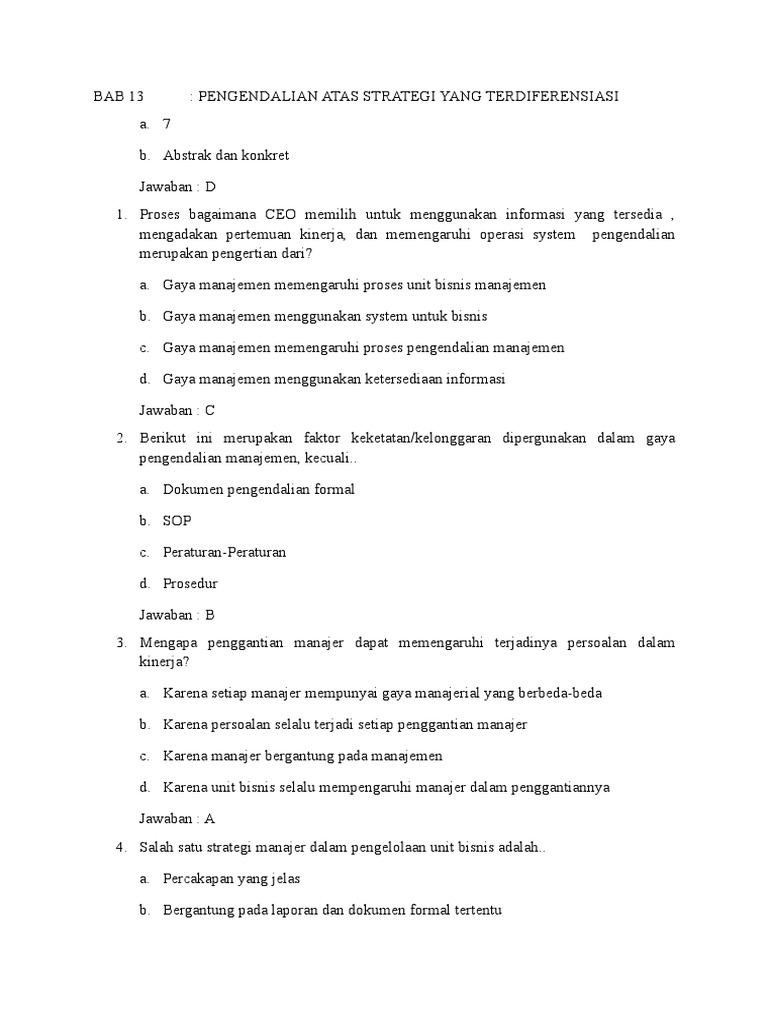 SOAL SPM KLMPK 9 | PDF