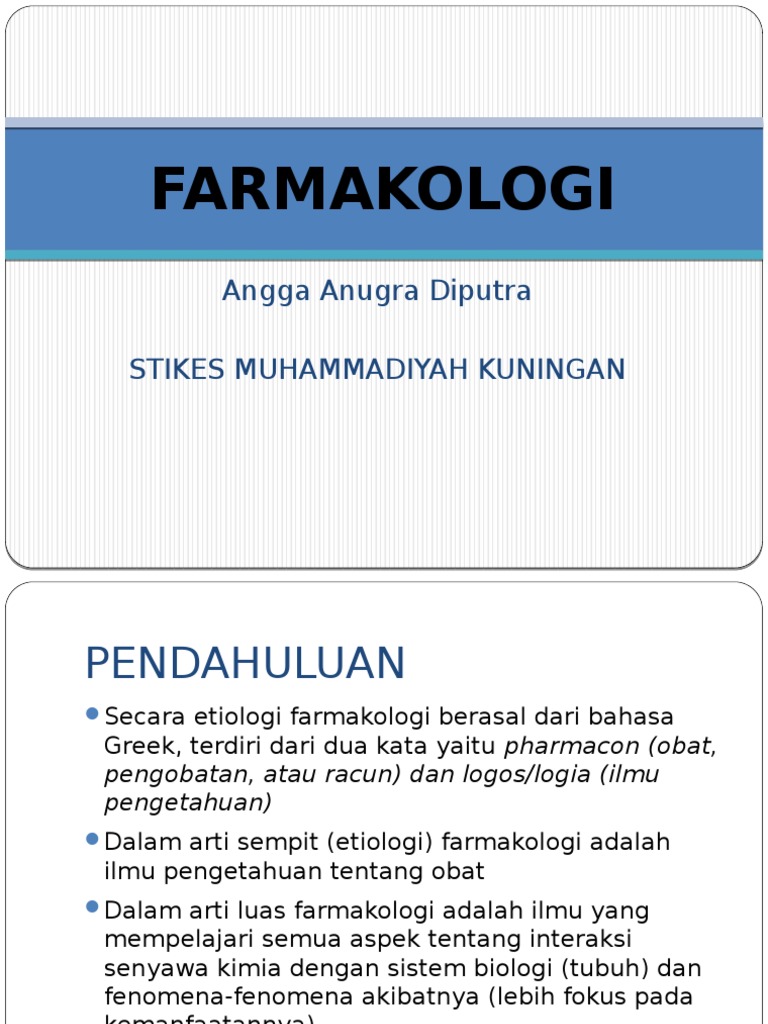 Farmakologi 1 | PDF