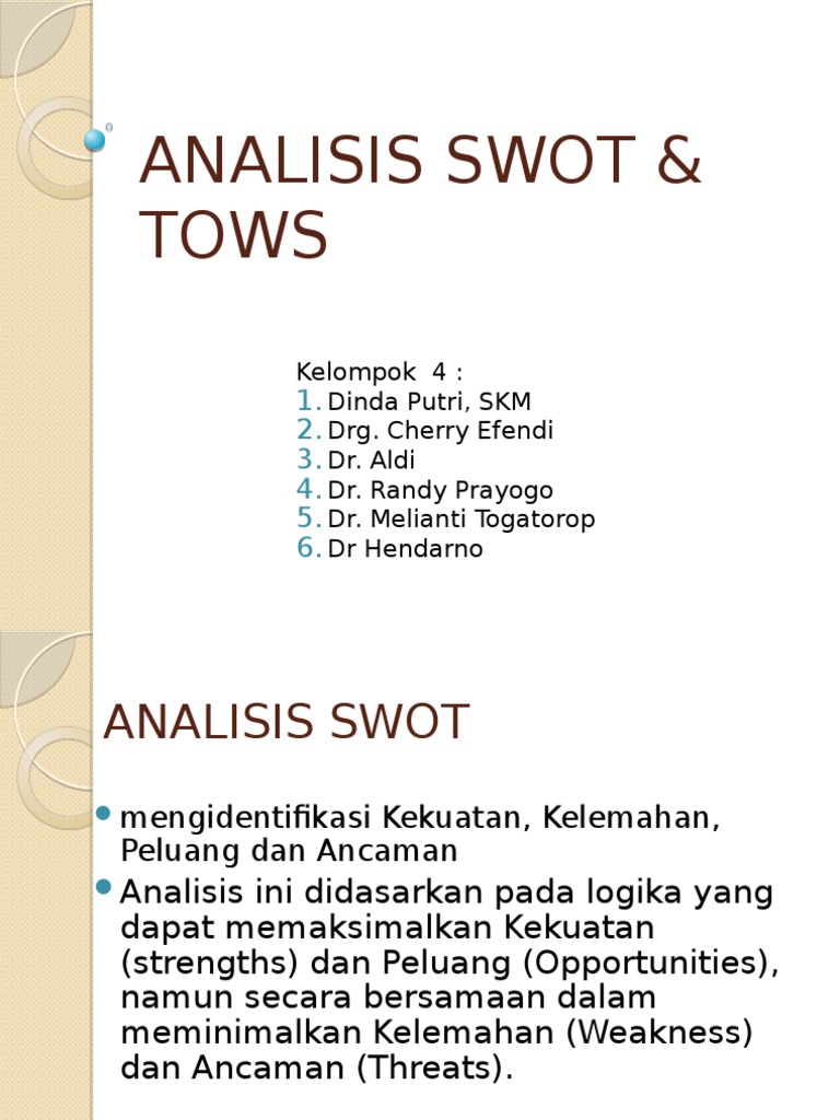 Strategi SWOT & TOWS untuk Manajer | PDF | Sejarah