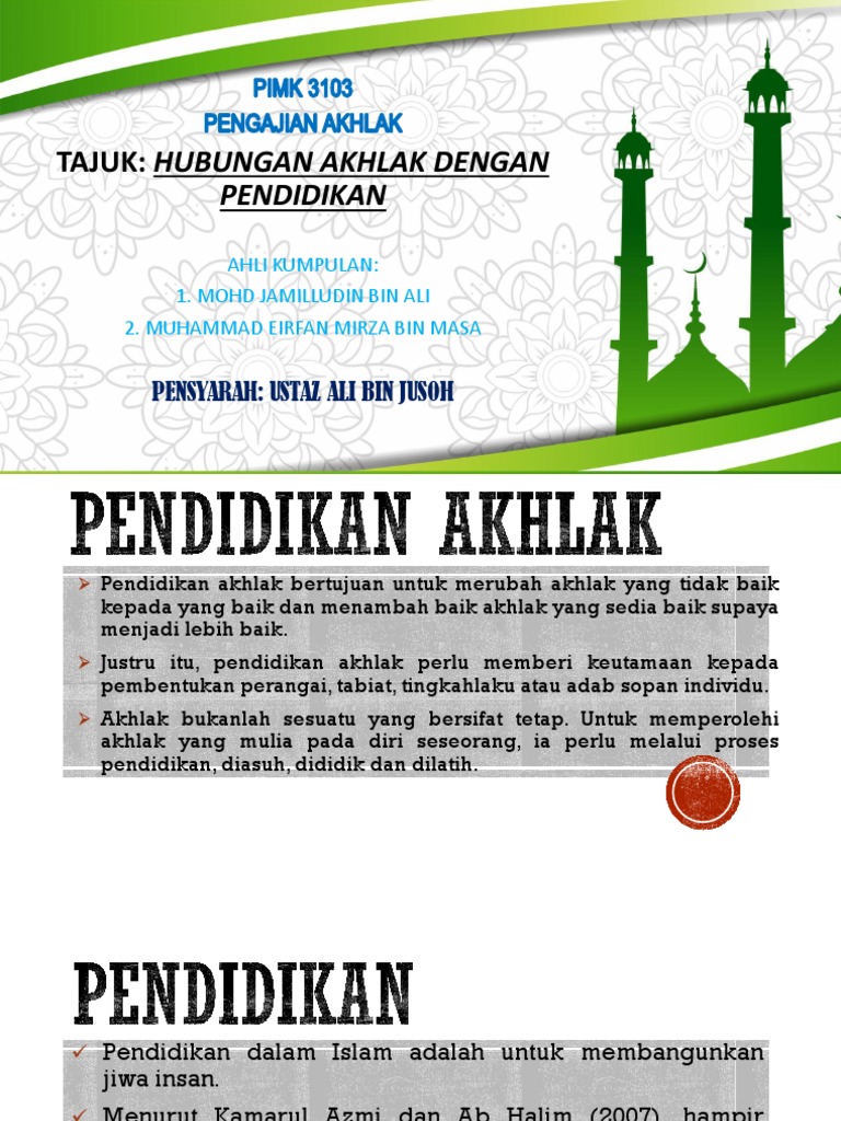 Pendidikan Akhlak dalam Islam | PDF