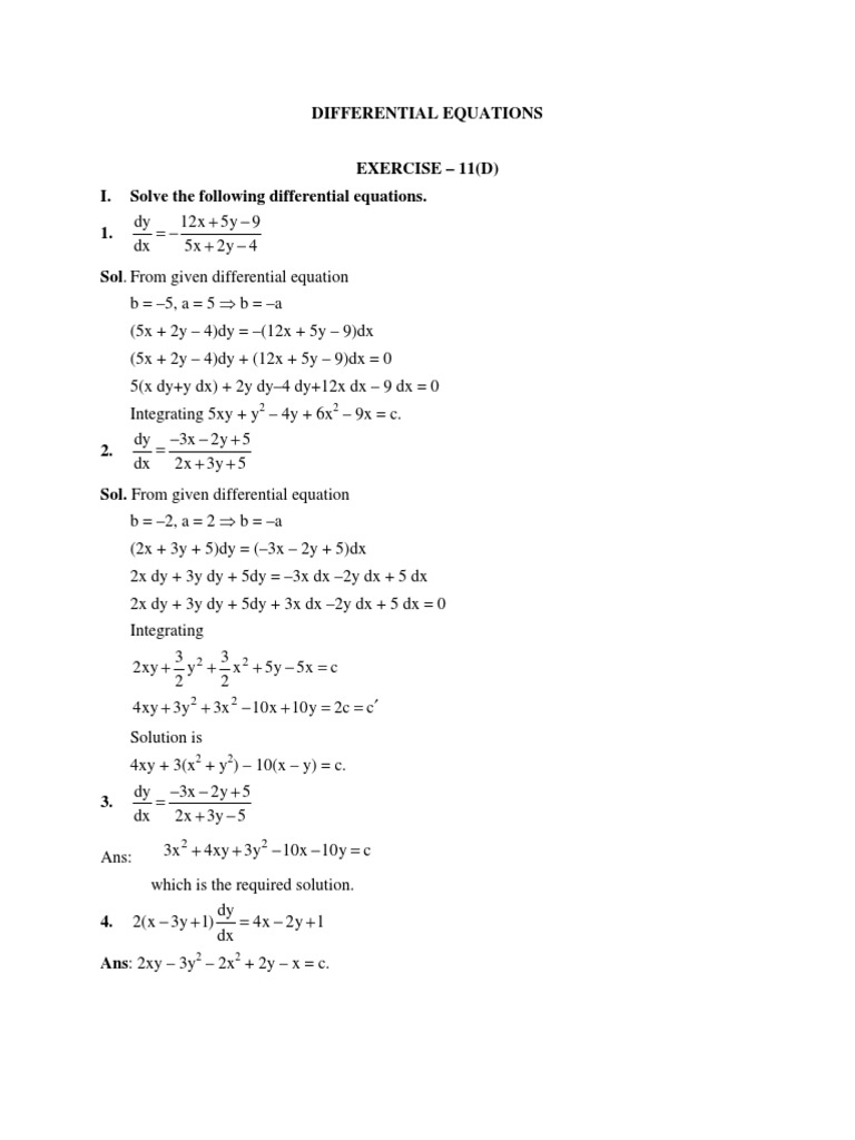 Differential Equations | PDF | Equations | Algebra