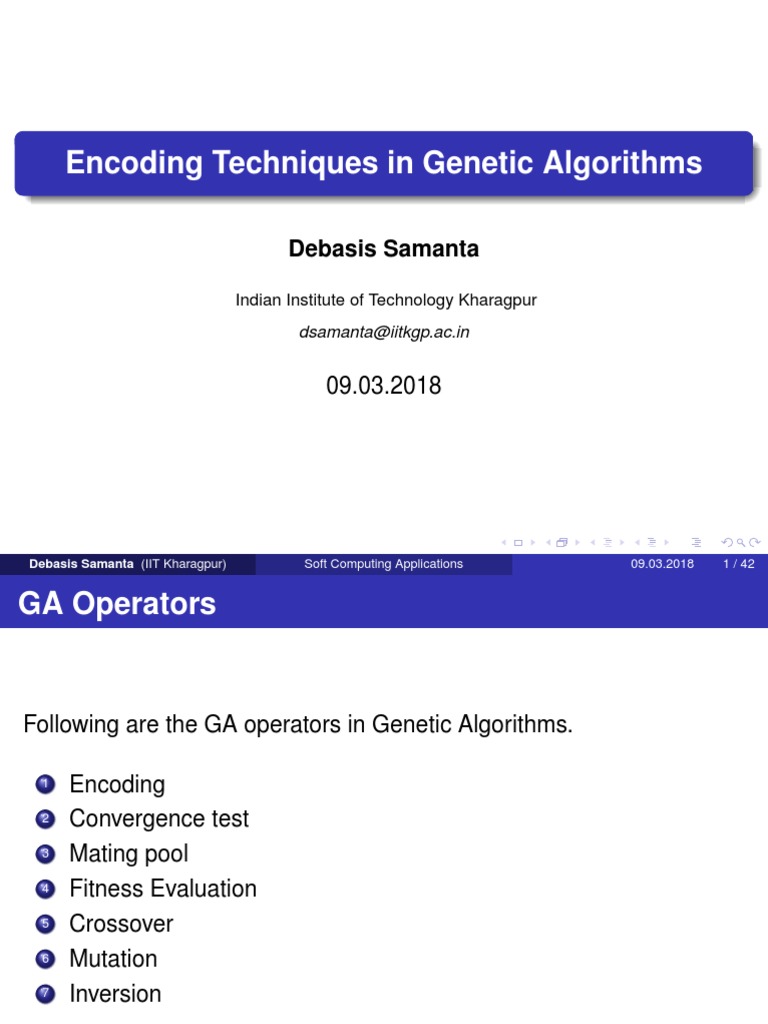 GA-02 Encoding Techniques | PDF | Genetic Algorithm | Applied Mathematics